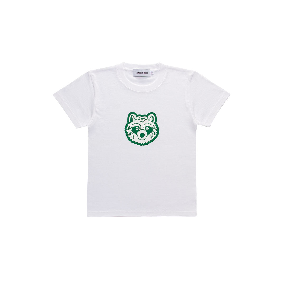 Kids Size - Face TANUKI Print Tee - White – TANUKI STUDIO