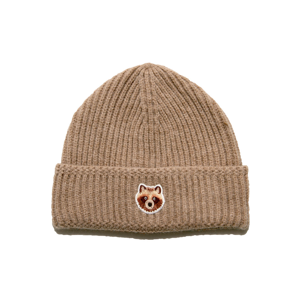 Wappen Knit Cap - Beige – TANUKI STUDIO